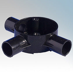 Marshall Tufflex Tee Box (3 Way) For 20mm Conduit Black – MZ Electrical ...
